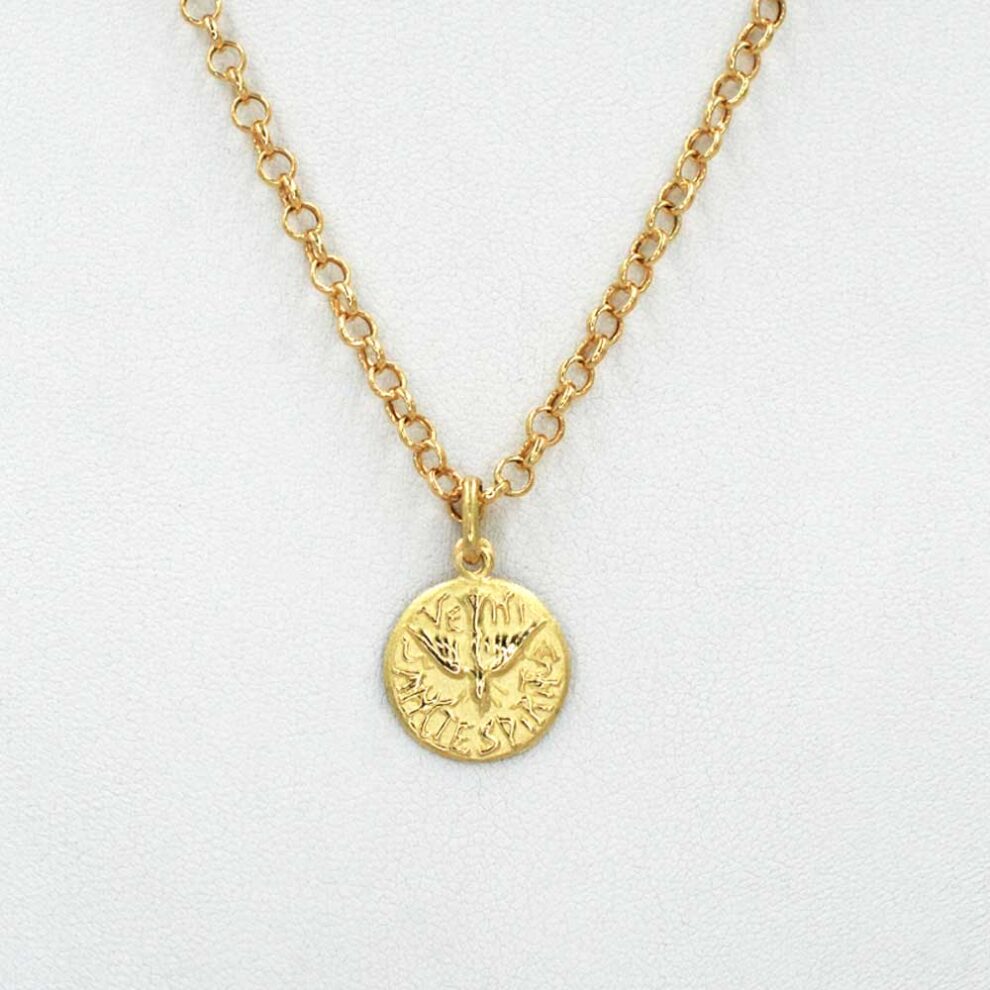 Conjunto Medalla Espíritu Santo Oro 18k - Ella Joyas | Alta Joyeria Conjunto Medalla Espíritu Santo Oro 18k - Ella Joyas | Alta Joyeria
